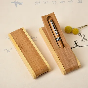 Bamboo Ballpoint Pen Set With Rollerball Pen Holder Box Journaling Signature Pen Set Gifts For ...
