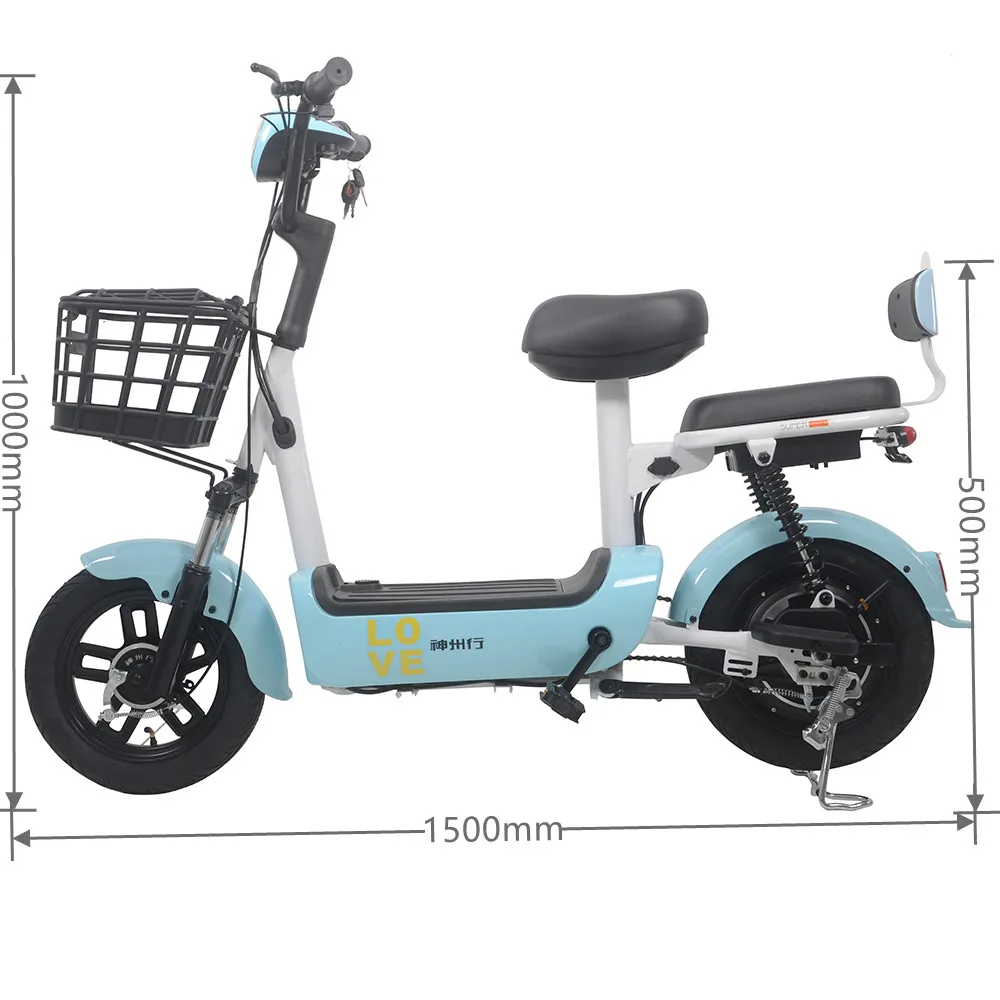 Factory Sale Carbon Steel Classic Mode E-bike Two Seats 48V 350W ...