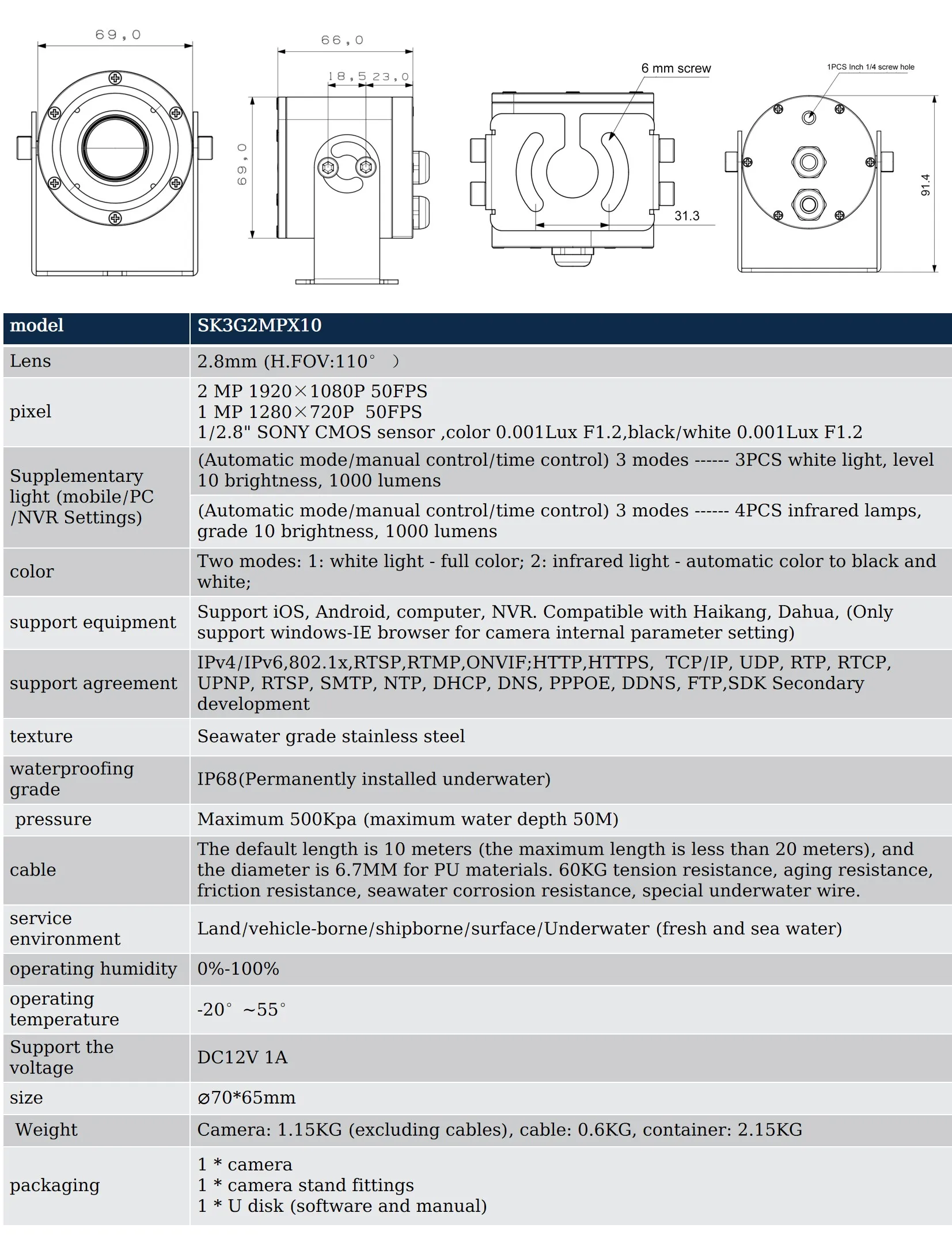 IP68 Underwater Camera - Durable & Versatile Solutions