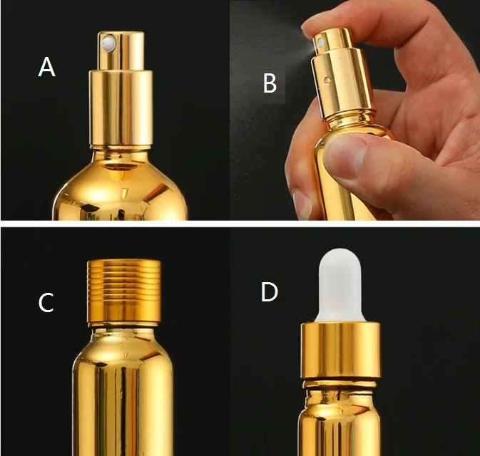 5 -100 ML Gold Plated Luxury Dropper Bottle Cream Jar High Quality ...