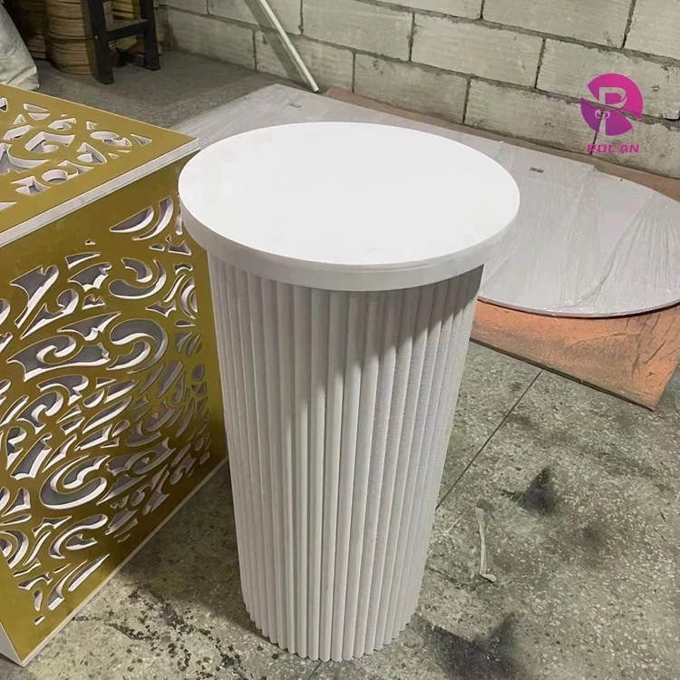 Colorful Slatted Roman Plinth Curved Hourglass Plinth Circle Cylinder ...