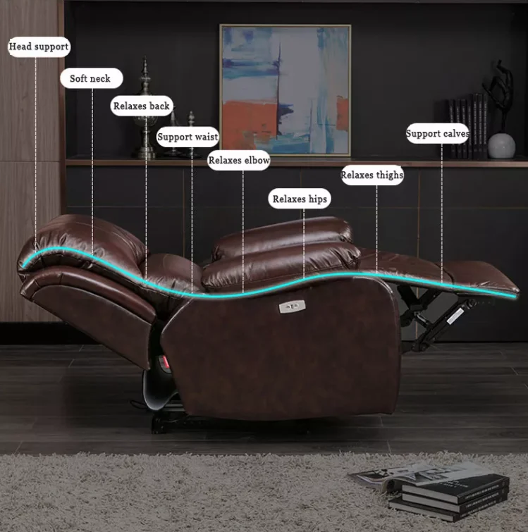 Modern Design Eco Leather Recliner Chair for Living Room