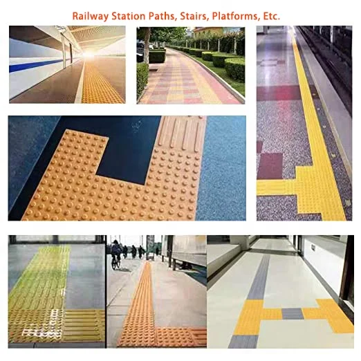 Easy Installation Non-slip Soft Durable 300*300mm PVC Tactile Paving ...