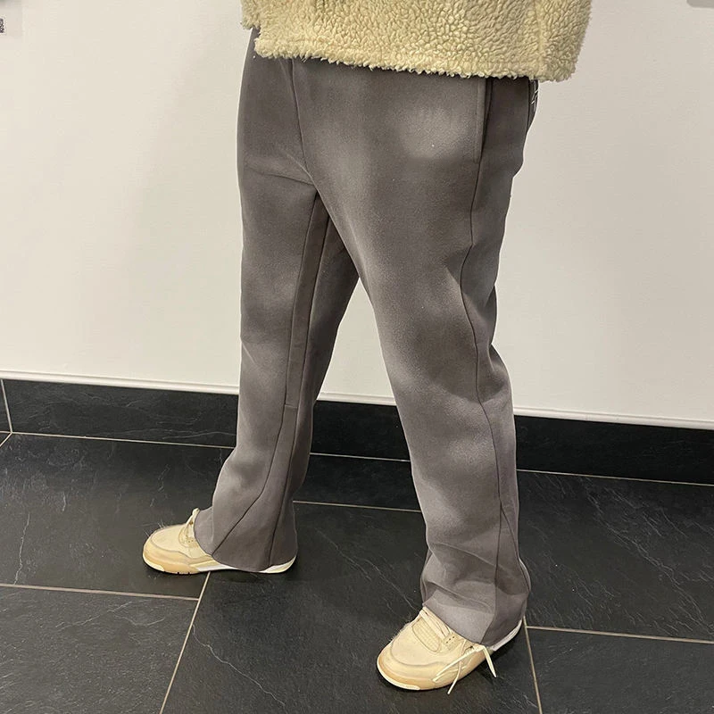 Oem Custom Unisex Flared Sweatpants Cotton Nylon Flare Track Pants Men ...