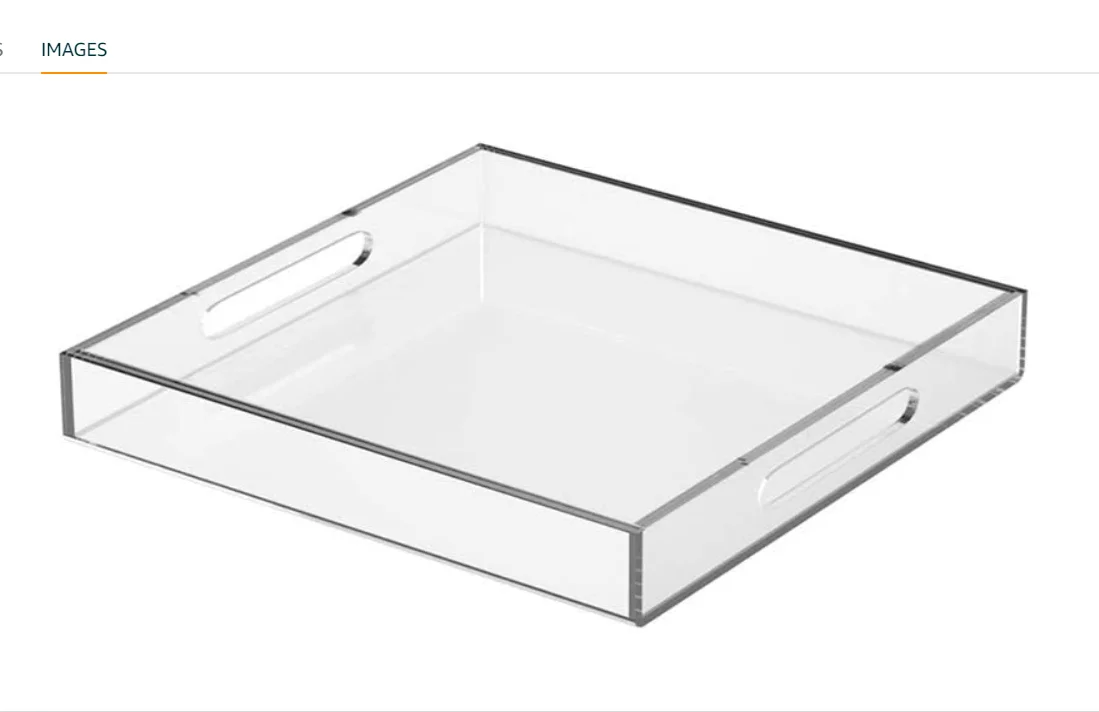 Clear Transparent Acrylic Serving Tray /acrylic Display Tray For Hotel ...