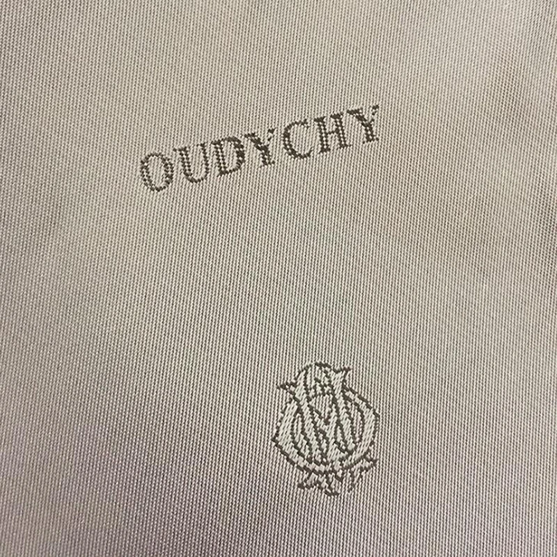 Smooth Hand Feeling Polyester Viscose Logo Jacquard Suit Lining Fabric