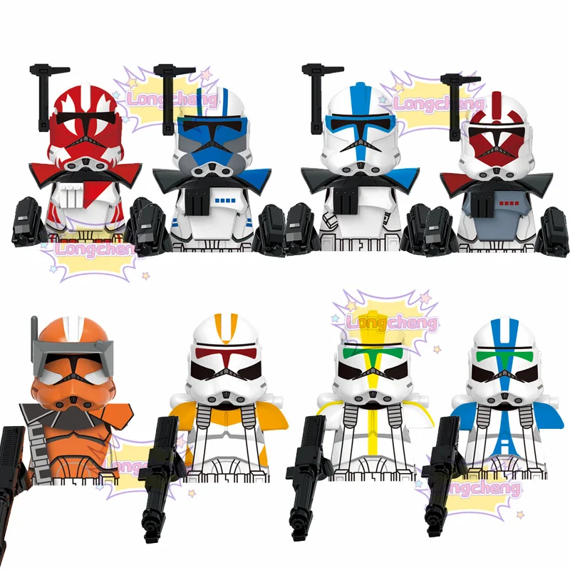 X0350 Sw Star Space Wars 501th Captain Clone Trooper Ganch Commander ...