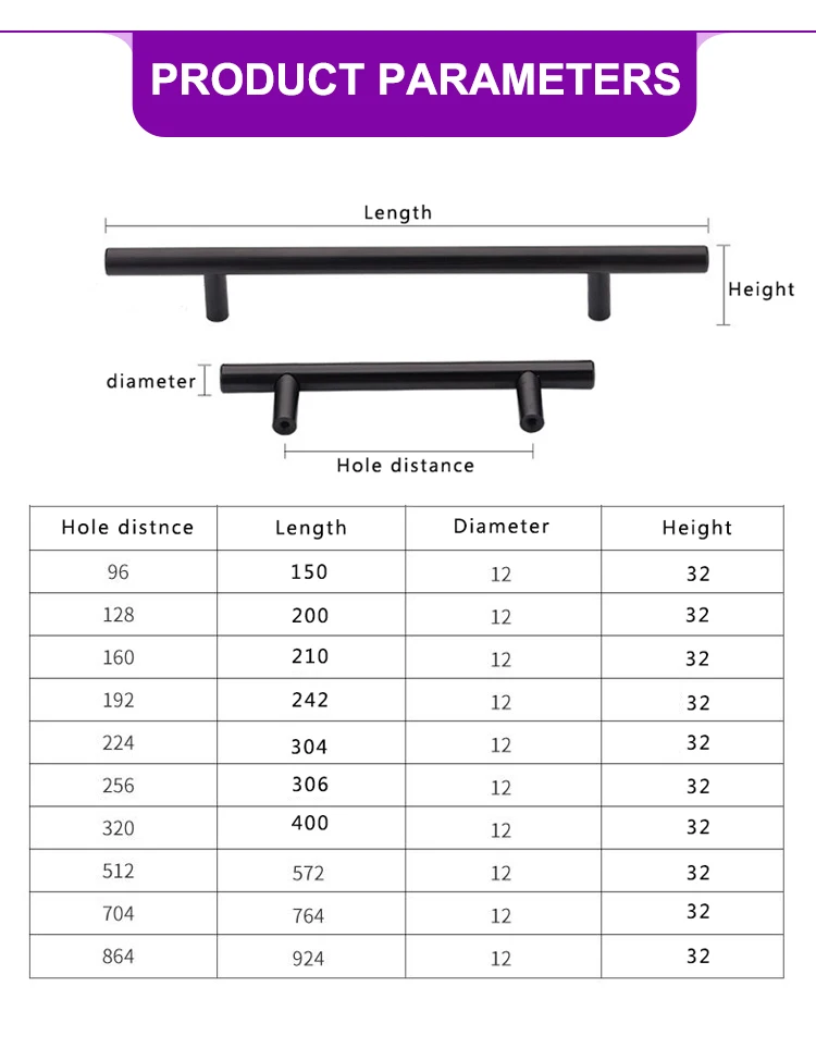 Luxury Stainless Steel T Bar Drawer Cabinet Pull Handle Refrigerator ...