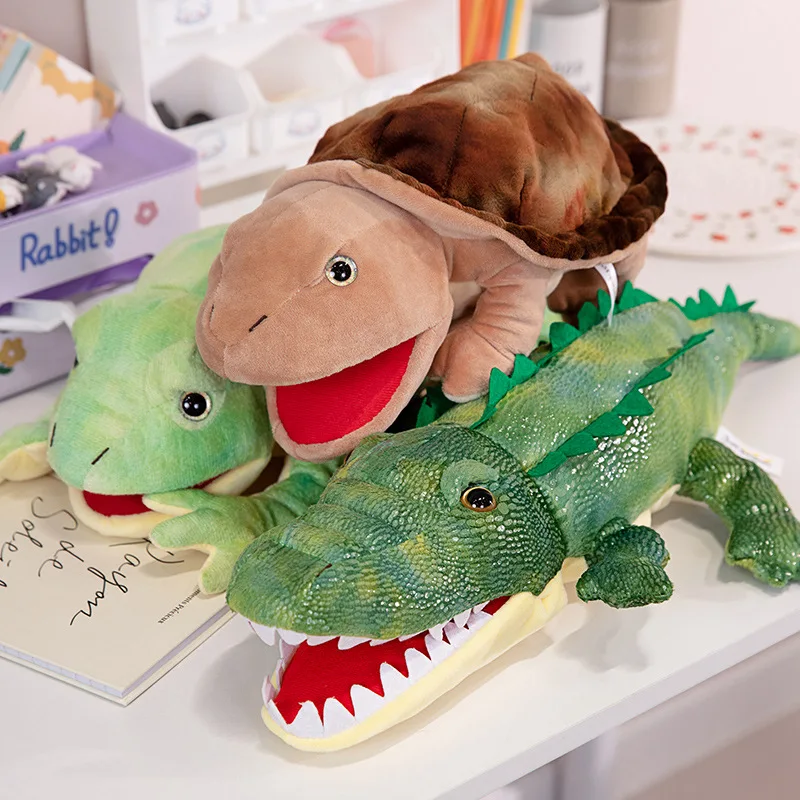 25cm Frog Snake Lizard Crocodile Axolotl Plush Puppets