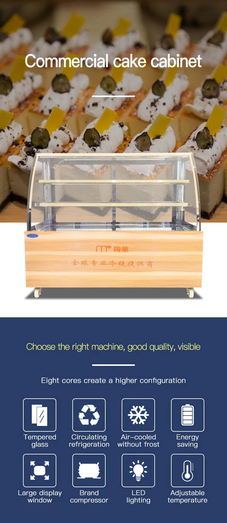 Best Selling Cake Showcase Refrigerator Pastry Display Counter Cake ...