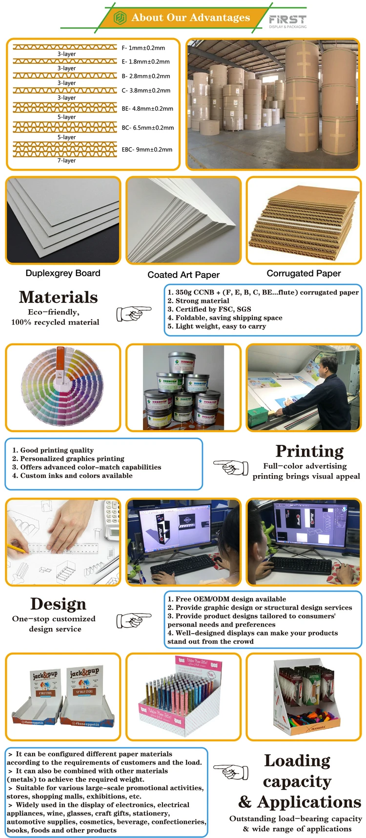Foldable Cardboard Counter Top Display Custom Easy Assembly CDU ...