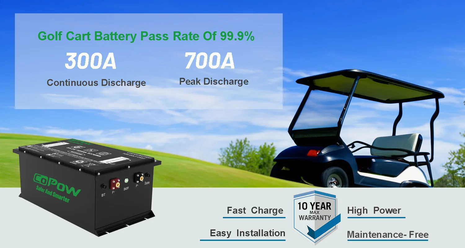 36V-72V Golf Cart Lithium Batteries - Fast Charging & Long Life