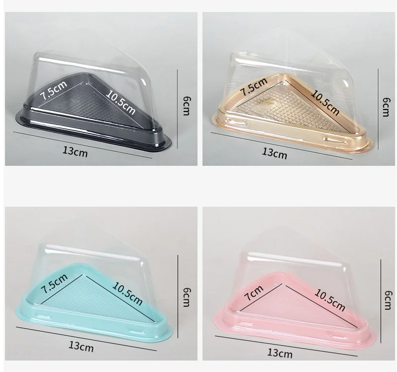 Clear Plastic Cheesecake Cake Slice Containers Individual Single Cake ...