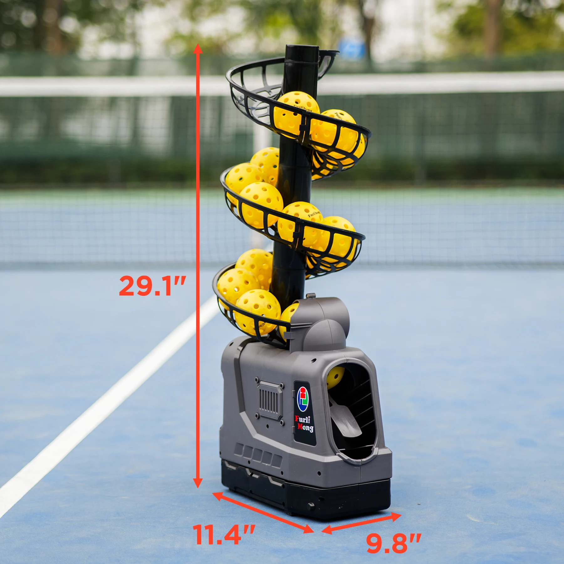 Furlihong 681PBH Pickleball Machine - Auto Swing & Adjustability