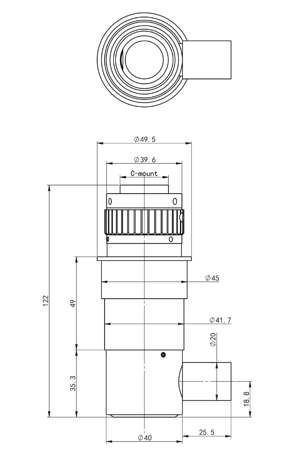 FT-Opto FB200 Infinity Parallel Optical System Microscope Lens 200mm ...