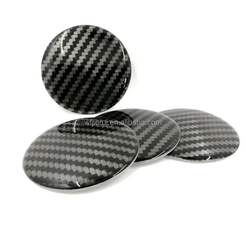 Carbon Fiber Drip Glue Wheel Center Cover Badge Stickers