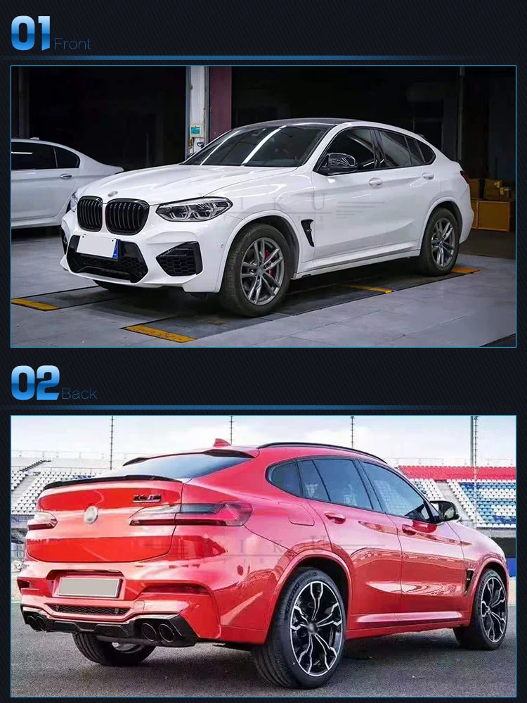 Front And Rear Bumper Side Skirt Grille Pp Car Kit For Bmw X3 X4 G01 ...