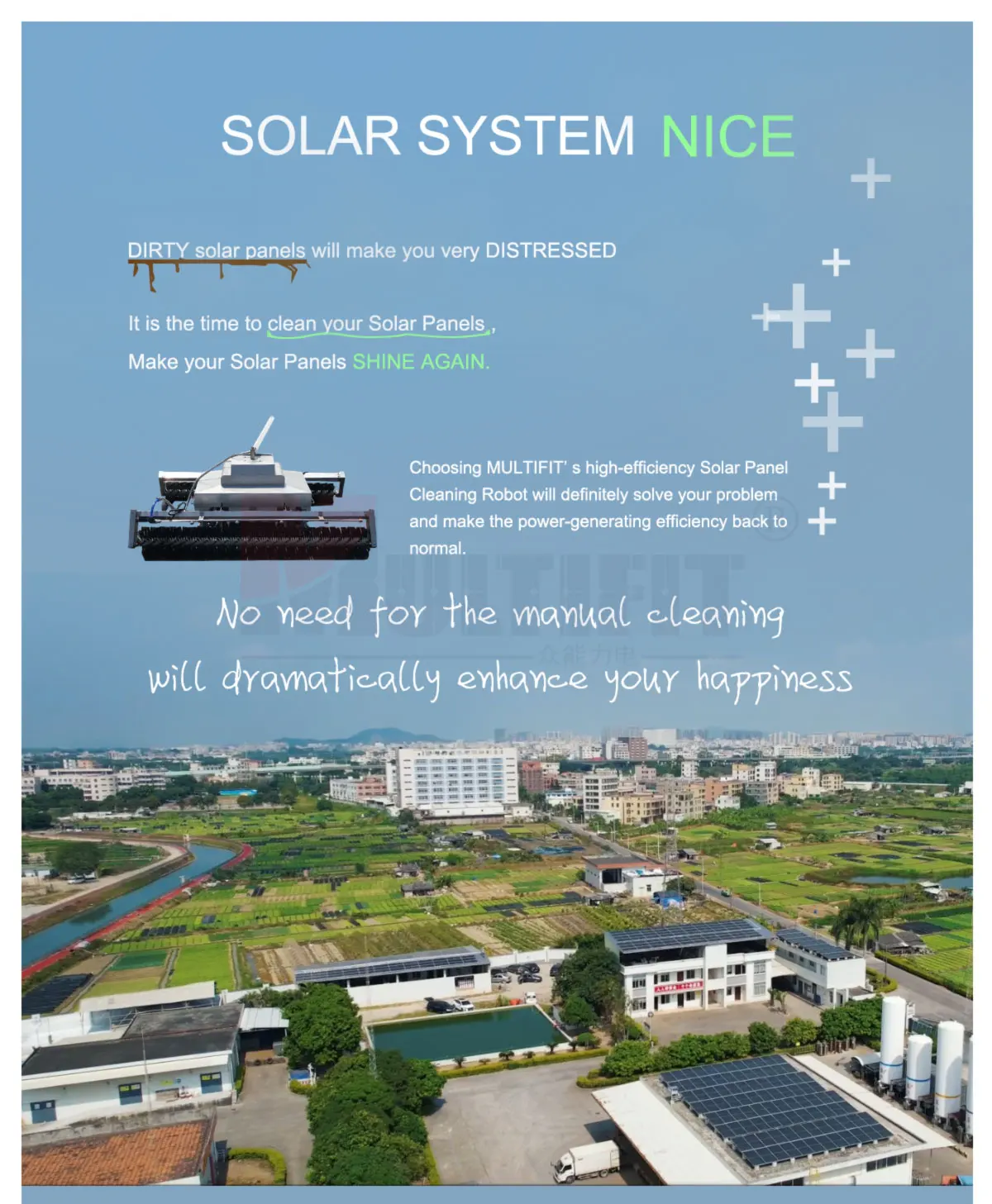 Multifit Mr-t1 Compact Fully Automatic Machine Solar Panel Cleaning ...