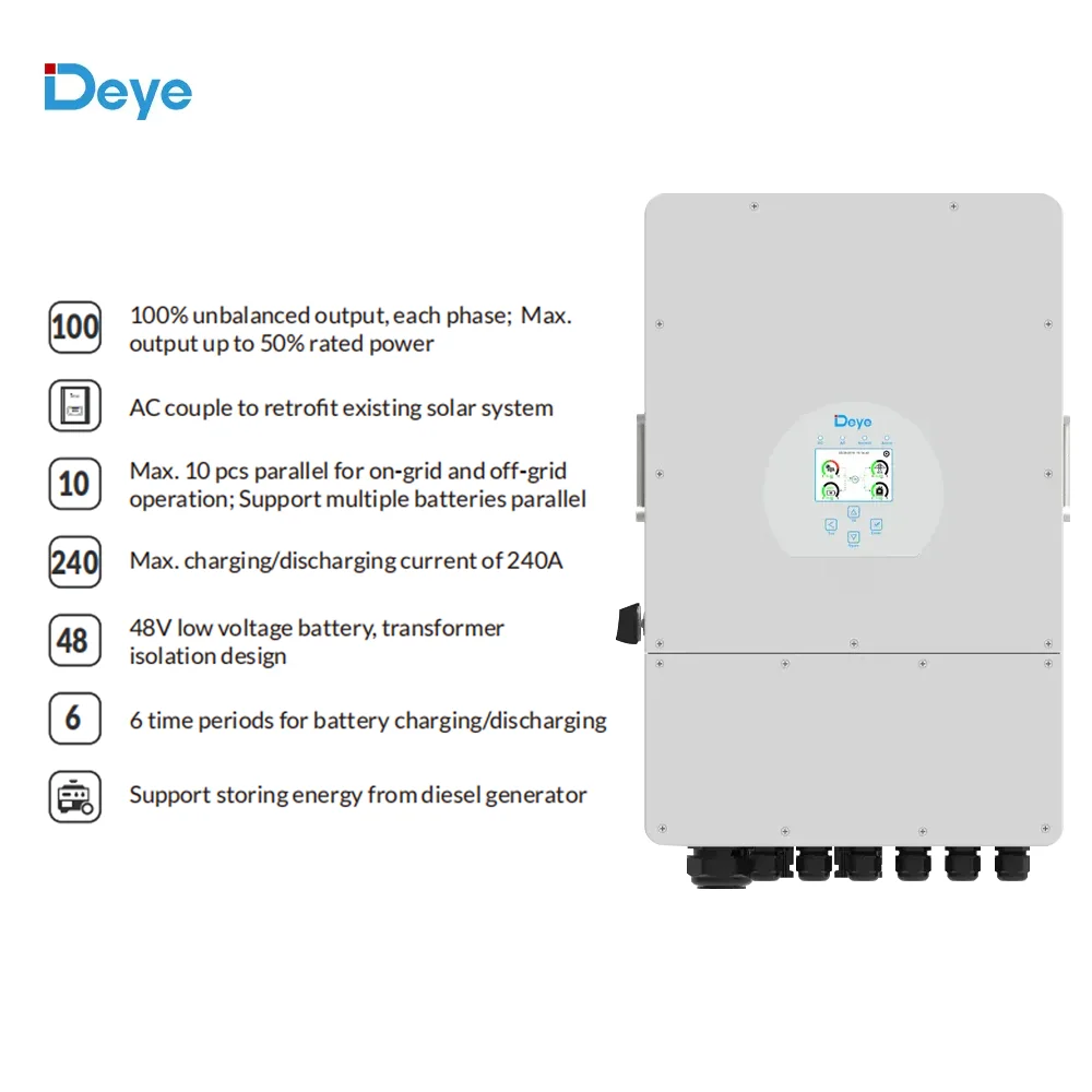 Deye Ready Stock Hybrid Inverter 10kw 12kw 15kw 20kw In Stock Single ...