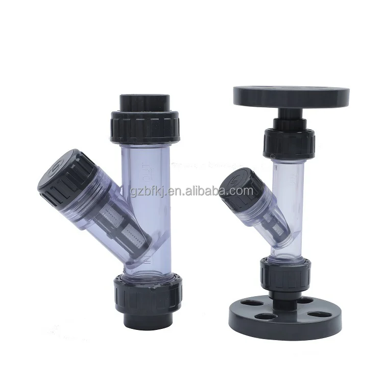 Industrial Y-type Filter Transparent Pvc Material Strainer For Dosing ...