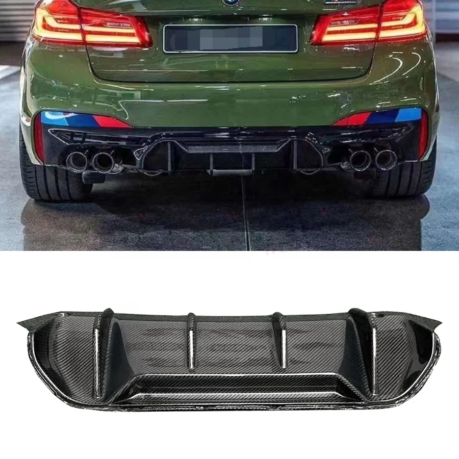 2018+ Mp Style Carbon Fiber Rear Bumper Lip For Bmw M5 F90 Rear ...