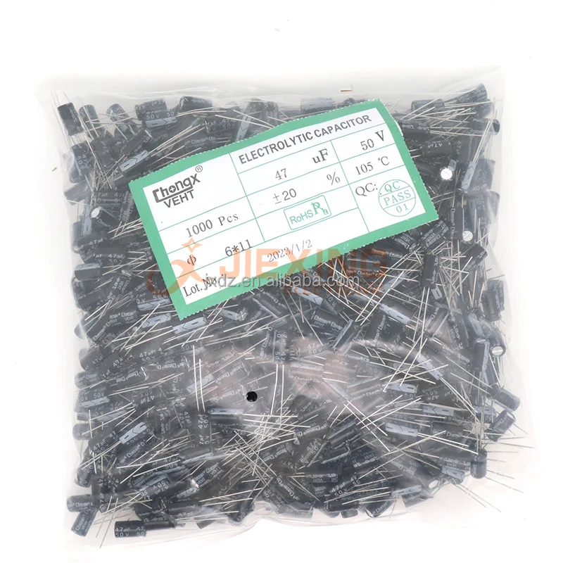 47UF 50V Aluminium Electrolytic Capacitor - Radial Type