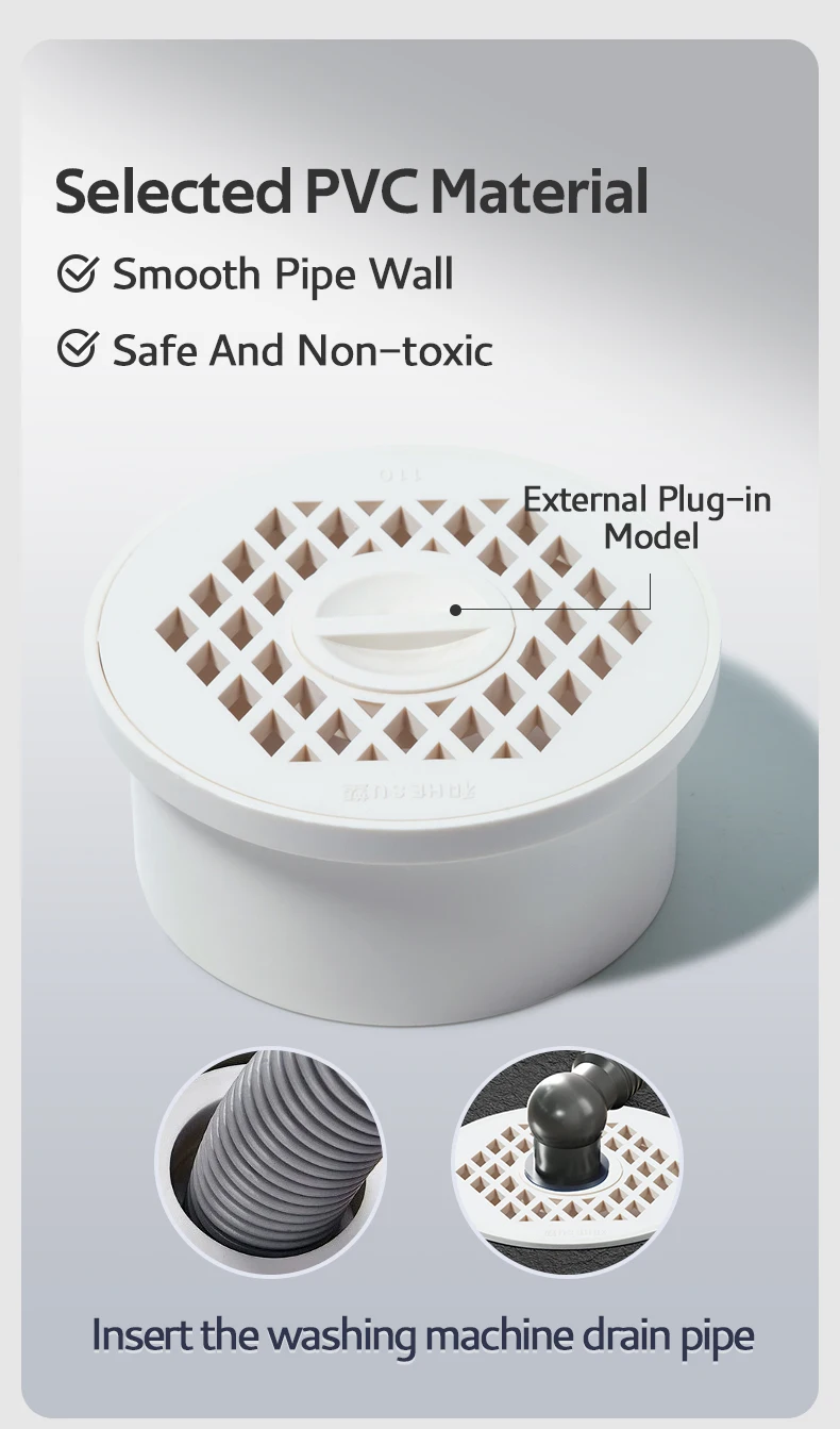 PVC Drainage Simple Floor Drain - Environmentally Friendly