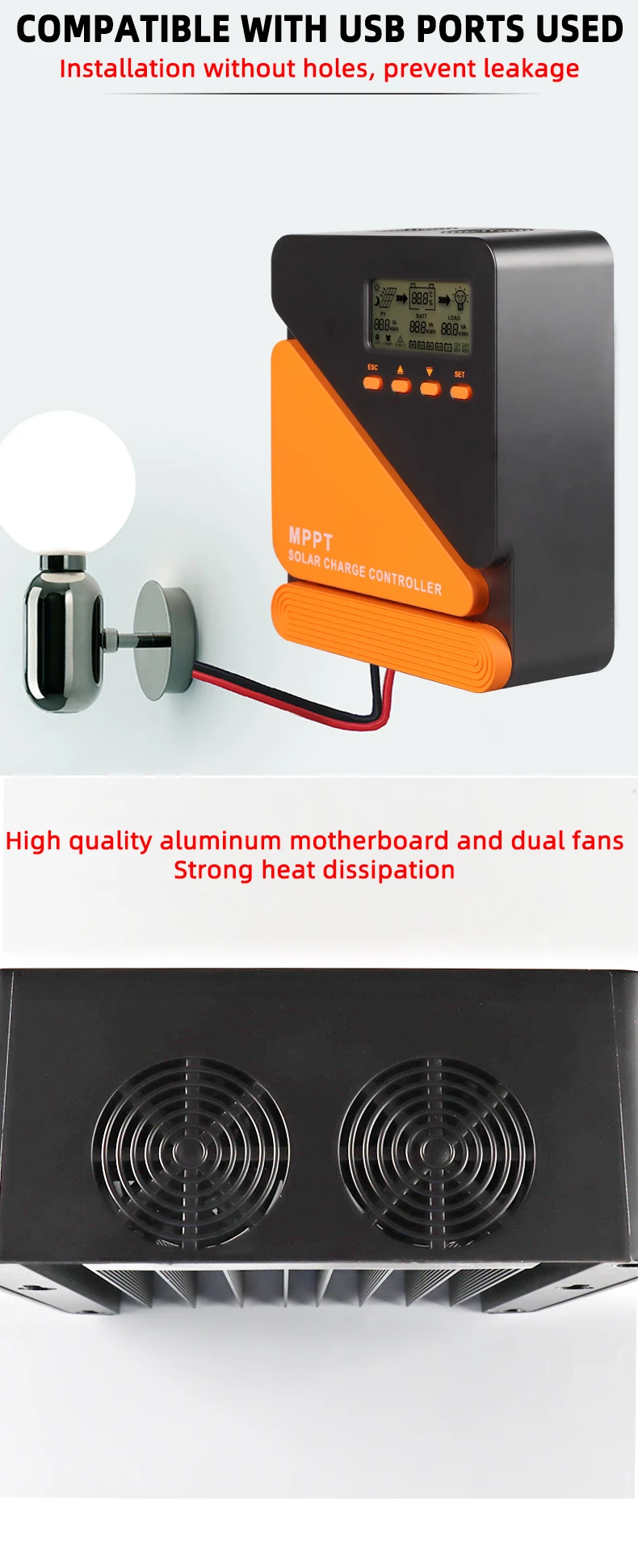 12vdc 24v 36volts 48v 20amp 30a 40 Amp 60a Lithium Gel Battery Mppt ...