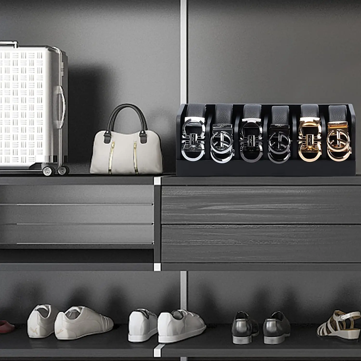 Wooden Belt Display And Storage Box Organizer - Buy Wooden Belt Display ...