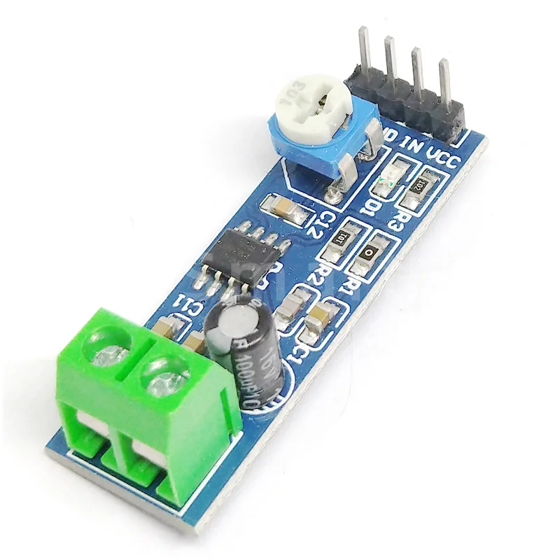 Lm386 Audio Amplifier Module 200 Times 5v-12v Input 10k Resistance ...