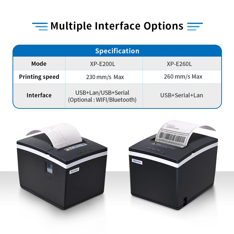 Xprinter Desktop Bluetooth Wifi Receipt Thermal Printer