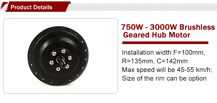3000W Ebike Conversion Kit - 2000W, 1000W Hub Motor Power