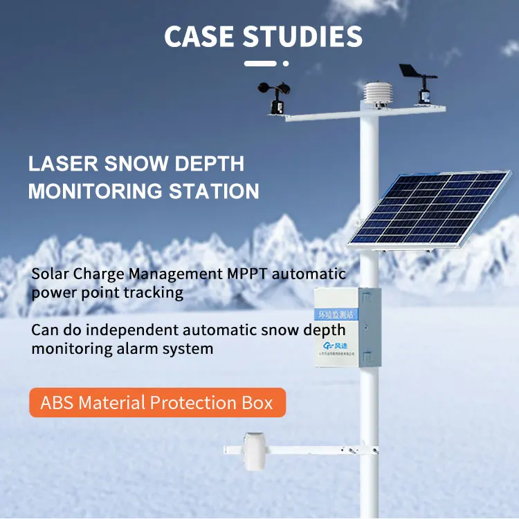 Rs485 Modbus Snow Depth Sensor Automatic Heating Laser Snow Depth Sensor For Meteorological ...