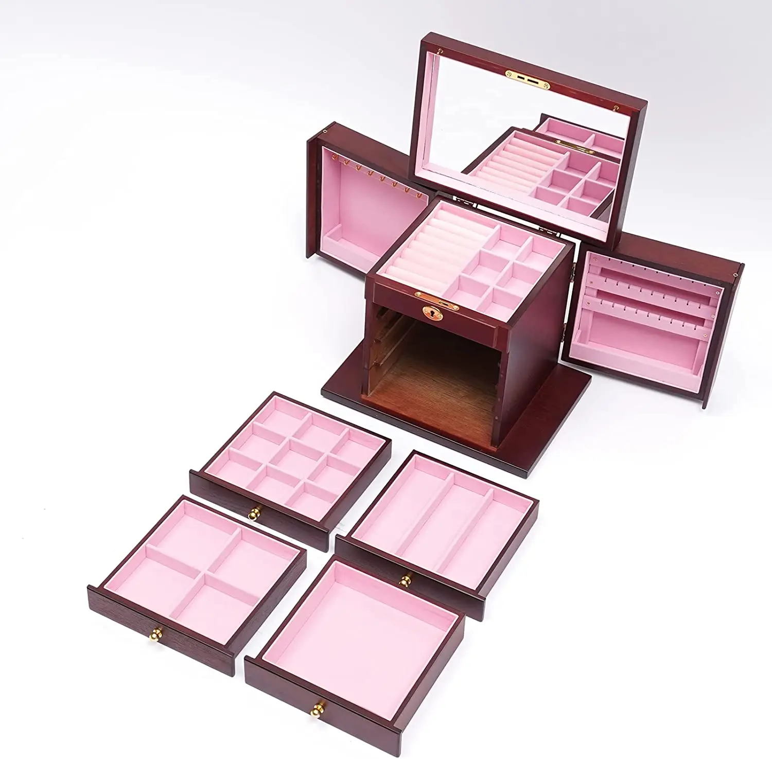 Wholesale Custom Functional Jewelry Storage Case Jewelry Box With ...