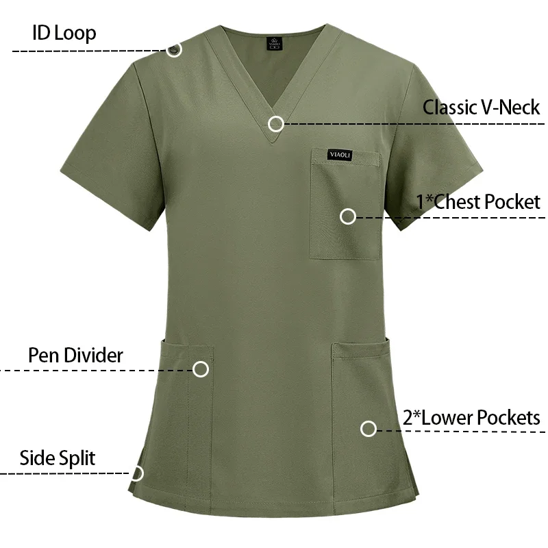 Clinicians Surgical Uniform Slim Scrubs Uniforms Sets for Women Medical ...