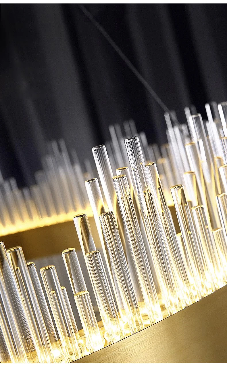 Luxury Gold Round Raindrop Chandelier - 3 Color Temperatures