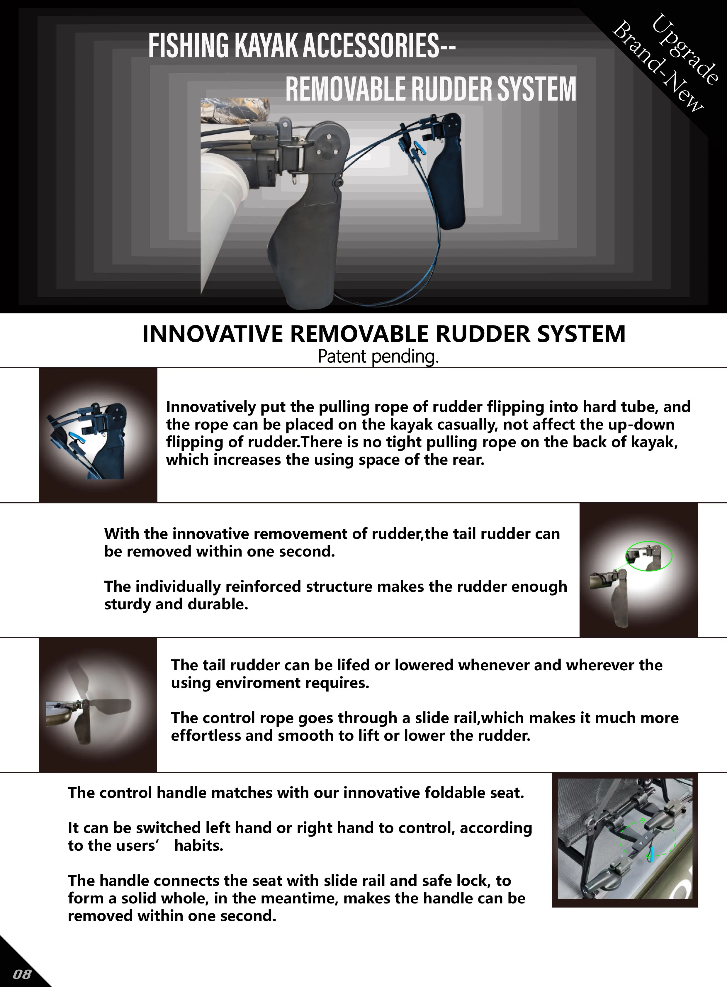 INNOVATIVE Removable Rudder System for Inflatable Kayak Made in China ...