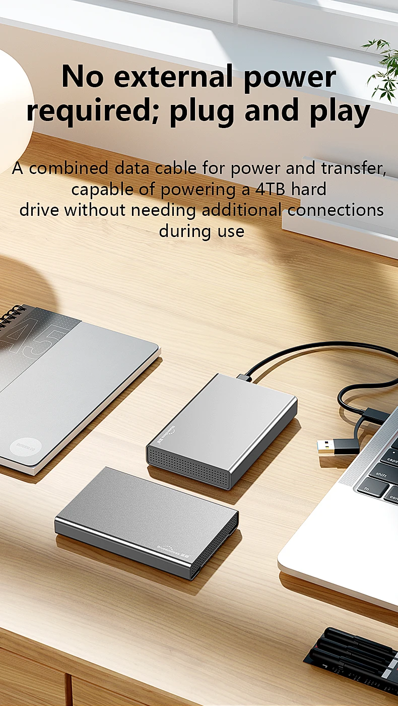 Usb C Aluminum 2.5 Inch Sata Hdd Enclosure - Max 4tb, Oem