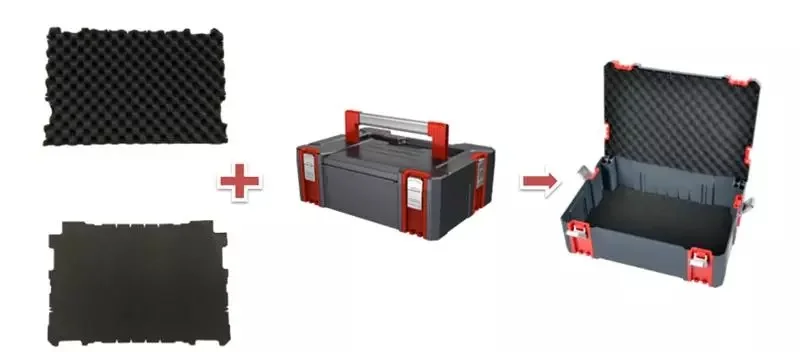 VERTAK Portable Plastic Modular Chest Roller Tool Box Cabinet Garage With Aluminum Handle and ...