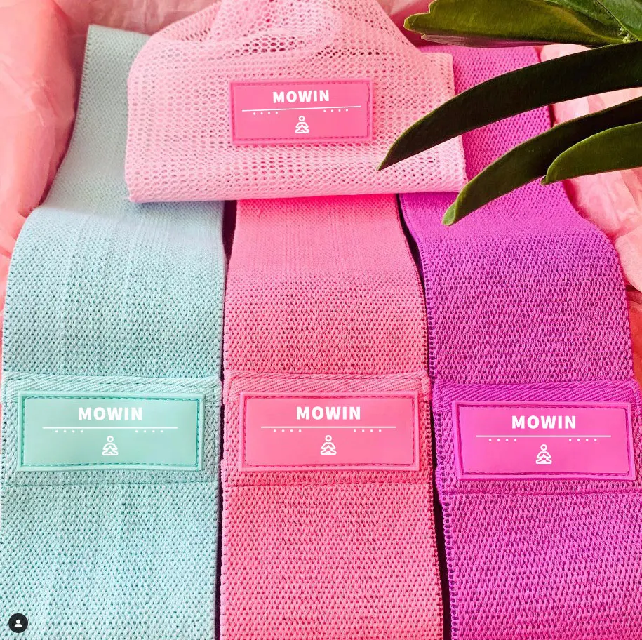 Resistance Bands Set Custom Logo Hip Fitness Printed Gym Workout Pull ...