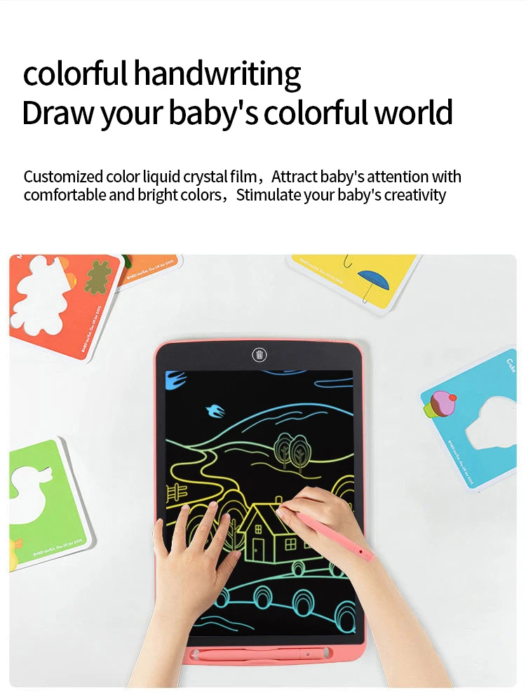 Kids LCD Writing Tablet Colorful Doodle Board Writing Tablet with Lock ...