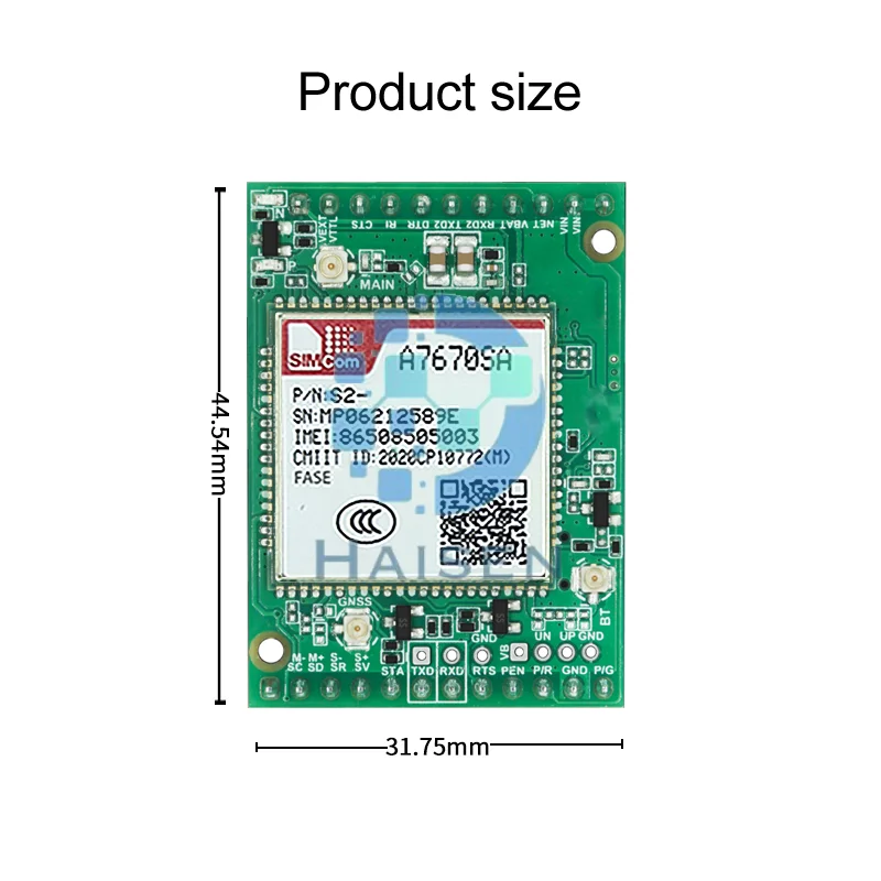 Haisen Simcom A7670sa-fase Core Board Lte Cat1 4g 2g Bt Gnss Voice ...