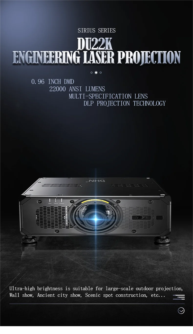 Dhn Du22k Dlp Laser Projector 22000 Ansi Lumens Applying For Business ...