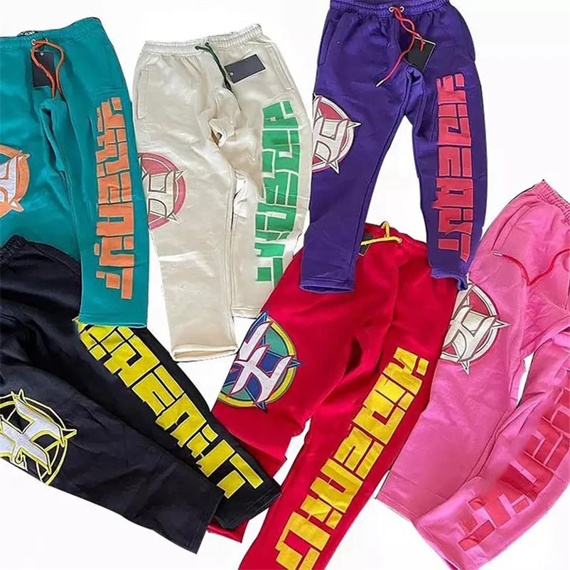 Custom Streetwear Heavyweight Jogger 3d Puff Print Stacked Stack Pants ...