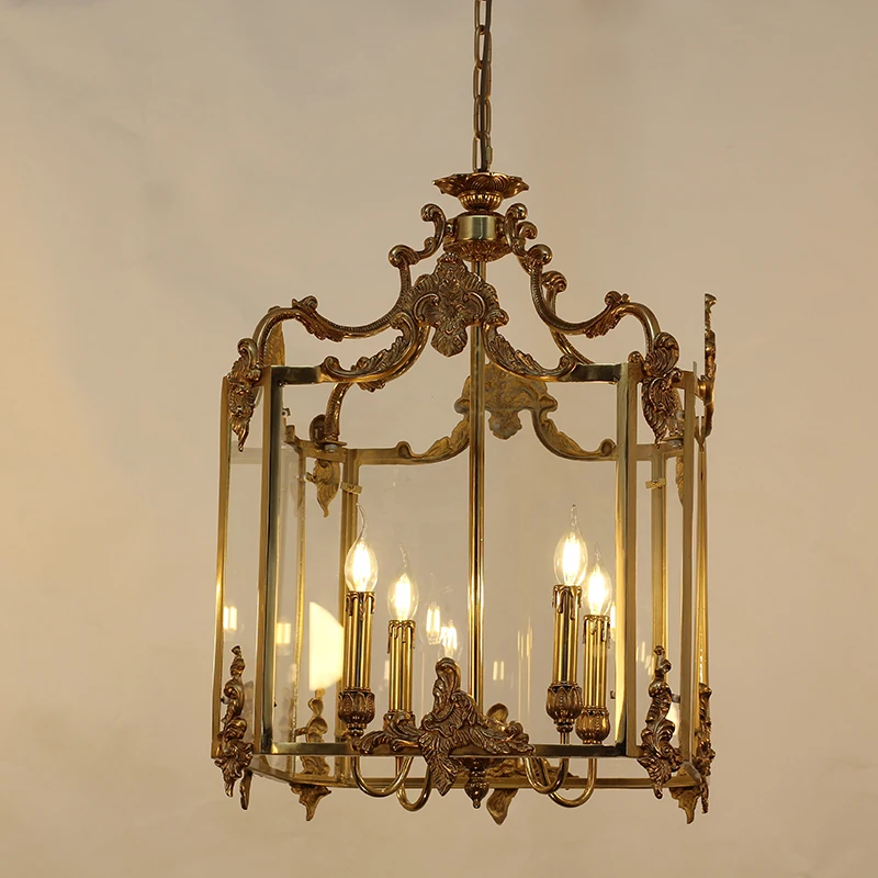 French Vintage Style Lighting Gilt Bronze Hanging Lantern Luxuries Home ...