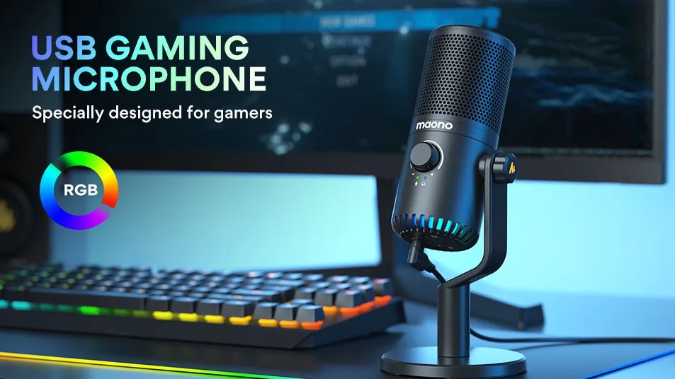 Maono Dm30 Gaming Microphone For Rgb Lights Usb Condenser Studio ...