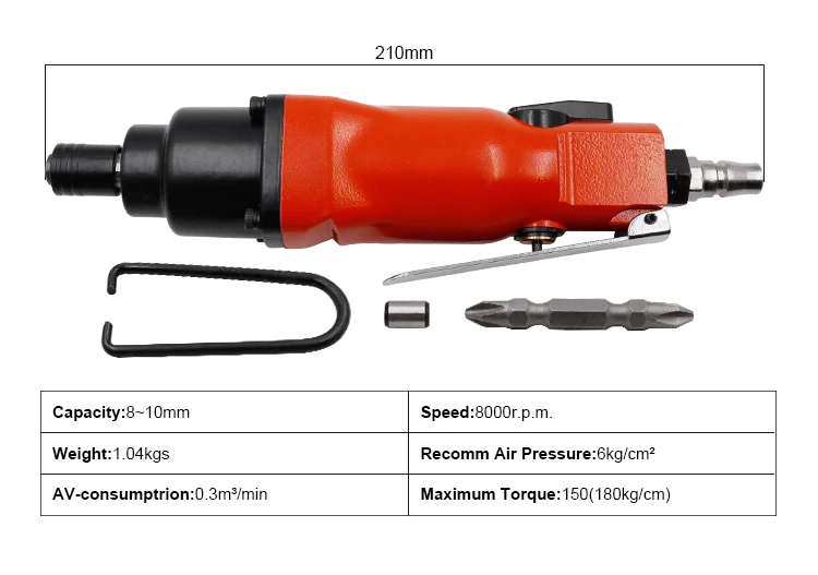 8000rpm 90psi Industrial Pneumatic Screw Drivers Pneumatic Screwdriver ...