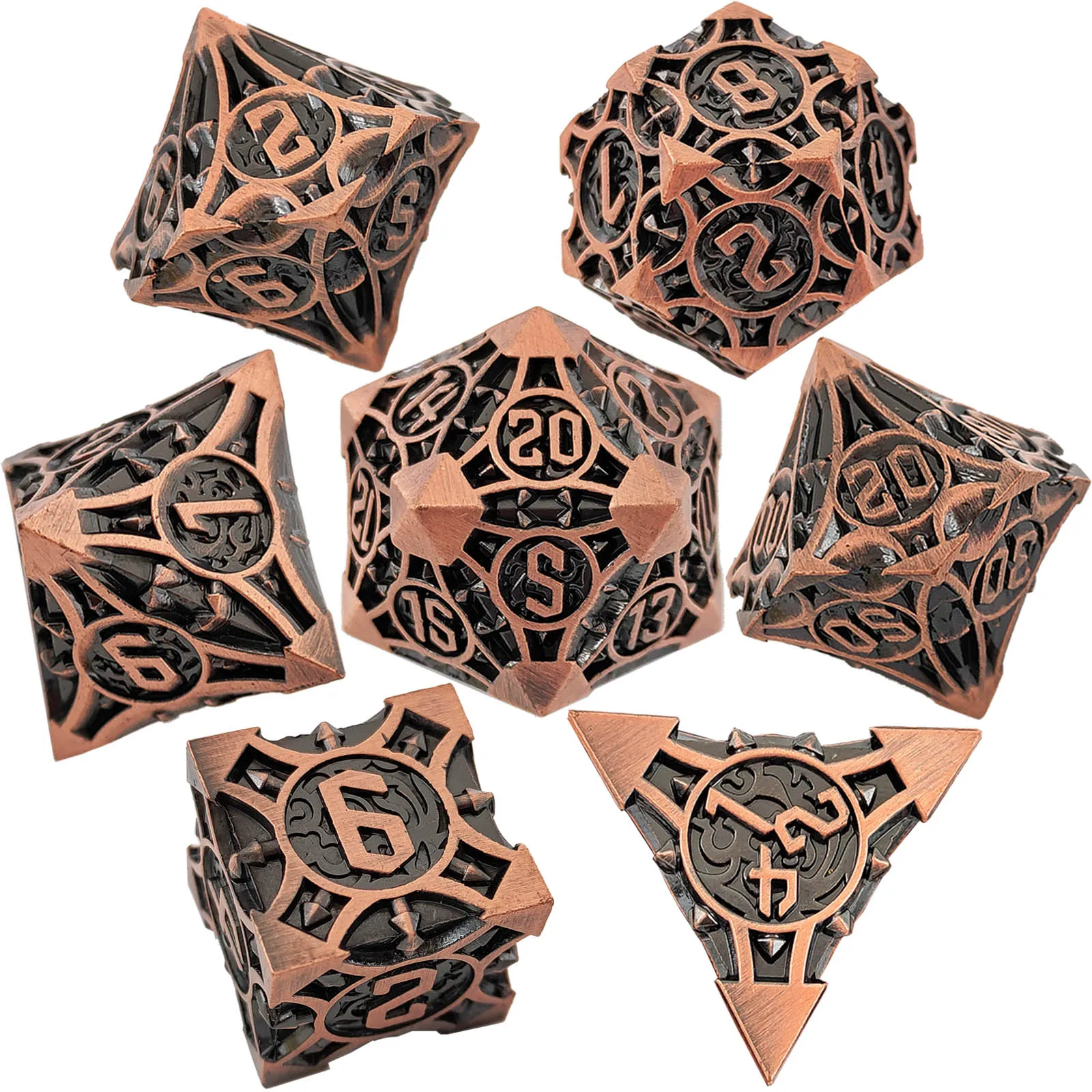 Custom Polyhedral Zinc Alloy Casino Dice for D&D Games