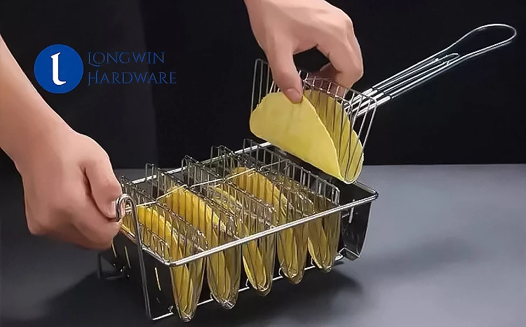 Cookmate Taco Basket Holds 4 Shells Deep Fryer Taco Holder Basket Taco ...