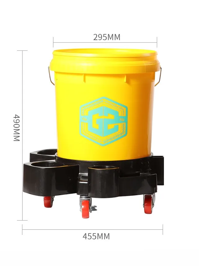 Car Cleaning Wash Bucket With Wheel Filter Guard Dirt Remover Filter ...